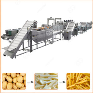 100-2000kg/h Potato French Fries Factory Machine